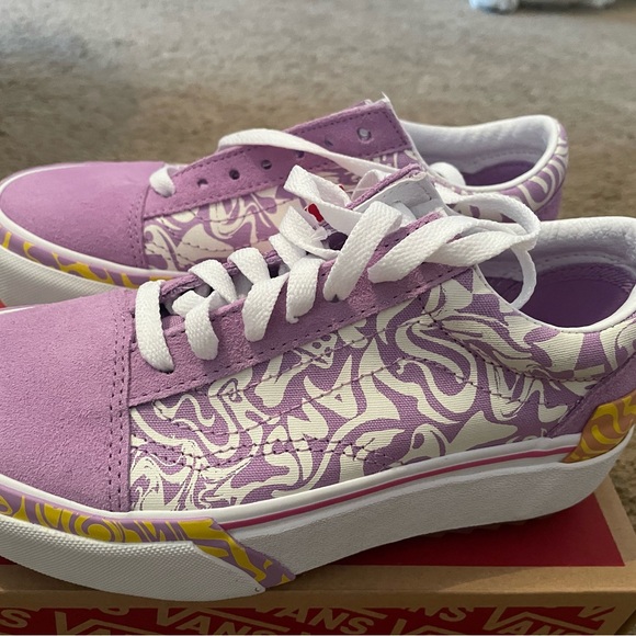 Vans | Shoes | New Girls Vans Old Skool Stac Lilac Shies 5 | Poshmark